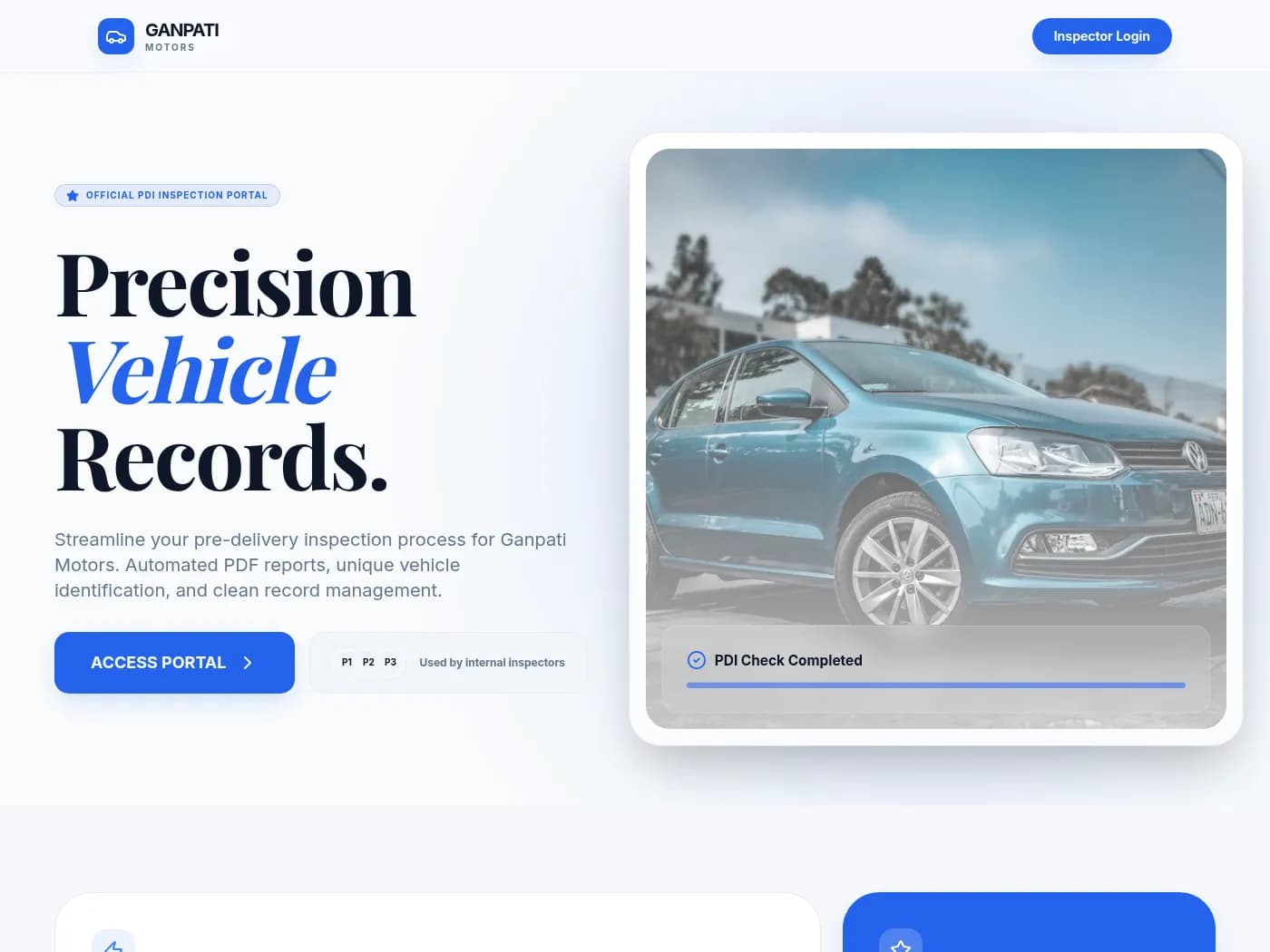 PDI Inspection Portal