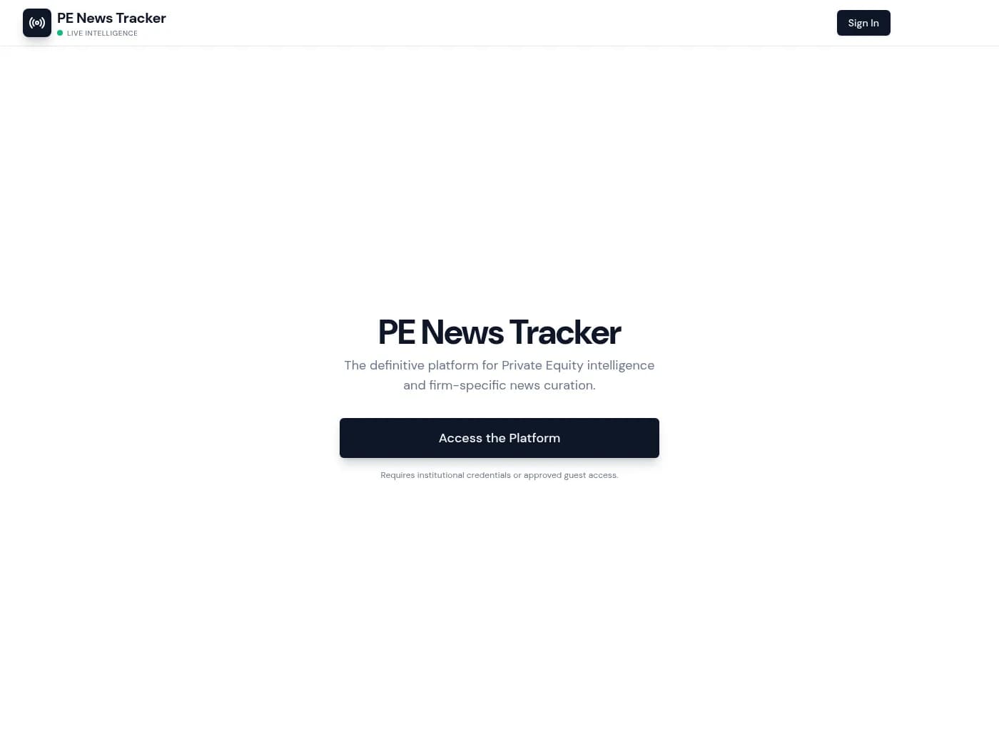 PE News Tracker UI