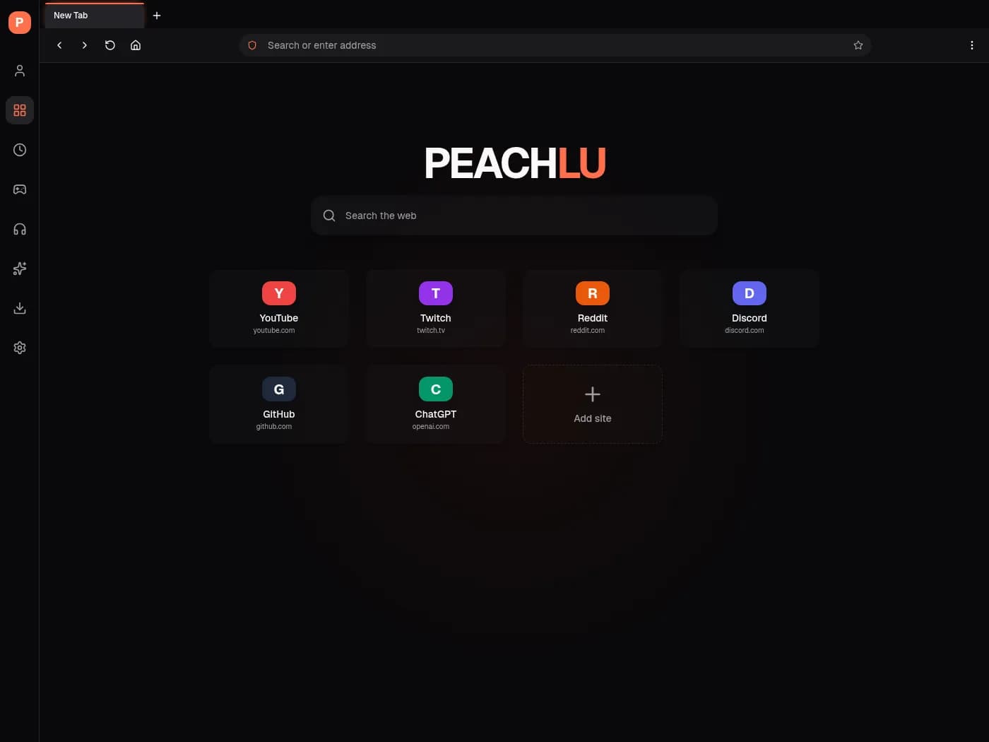 PEACHLU Browser UI