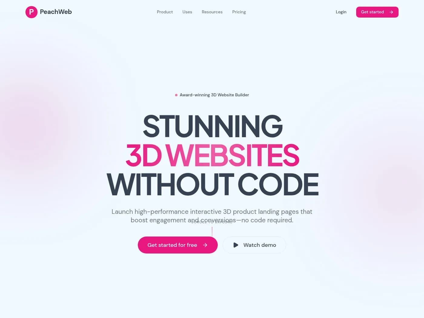 Peachweb Landing Clone