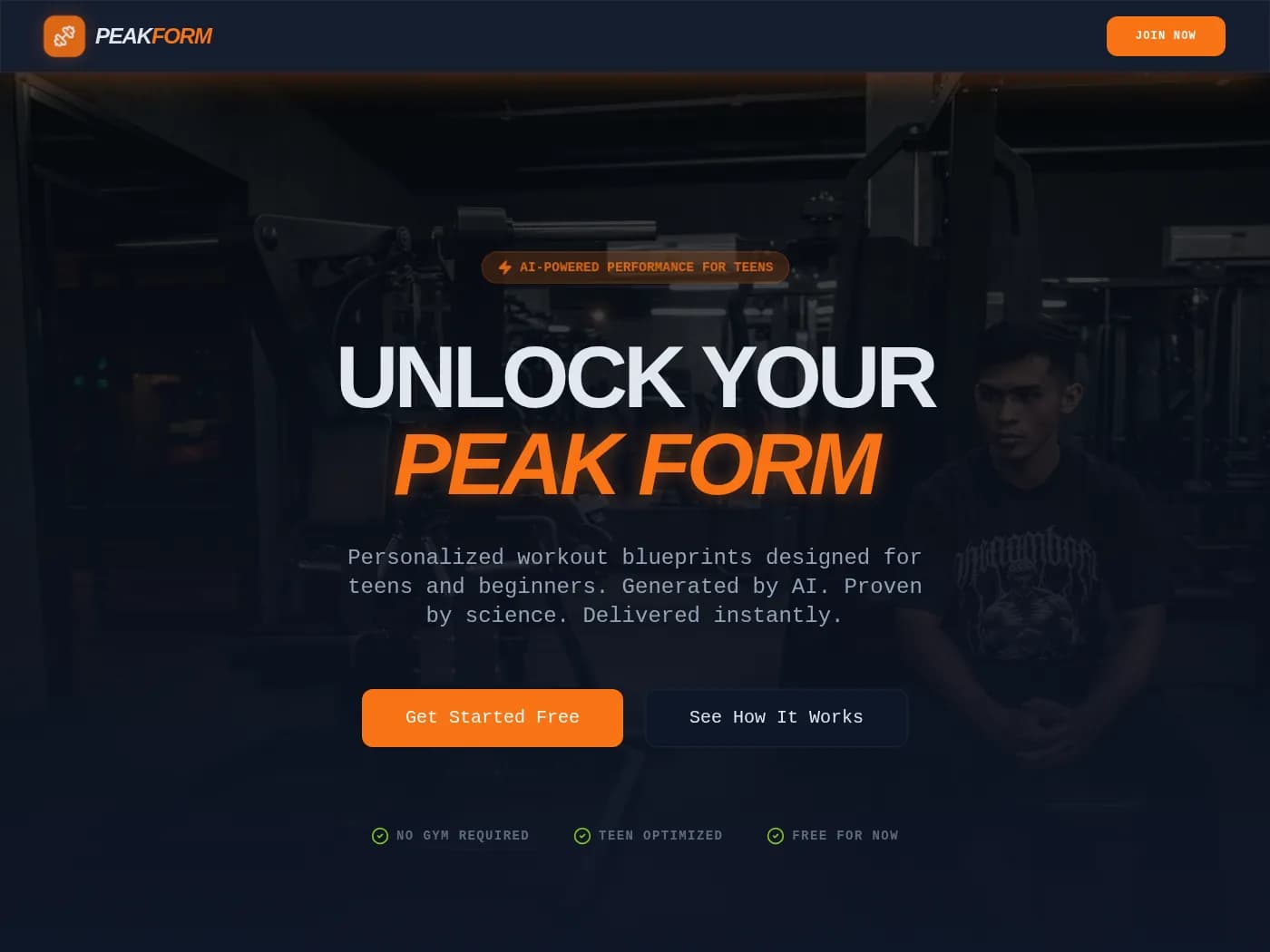 PeakForm Fitness Planner