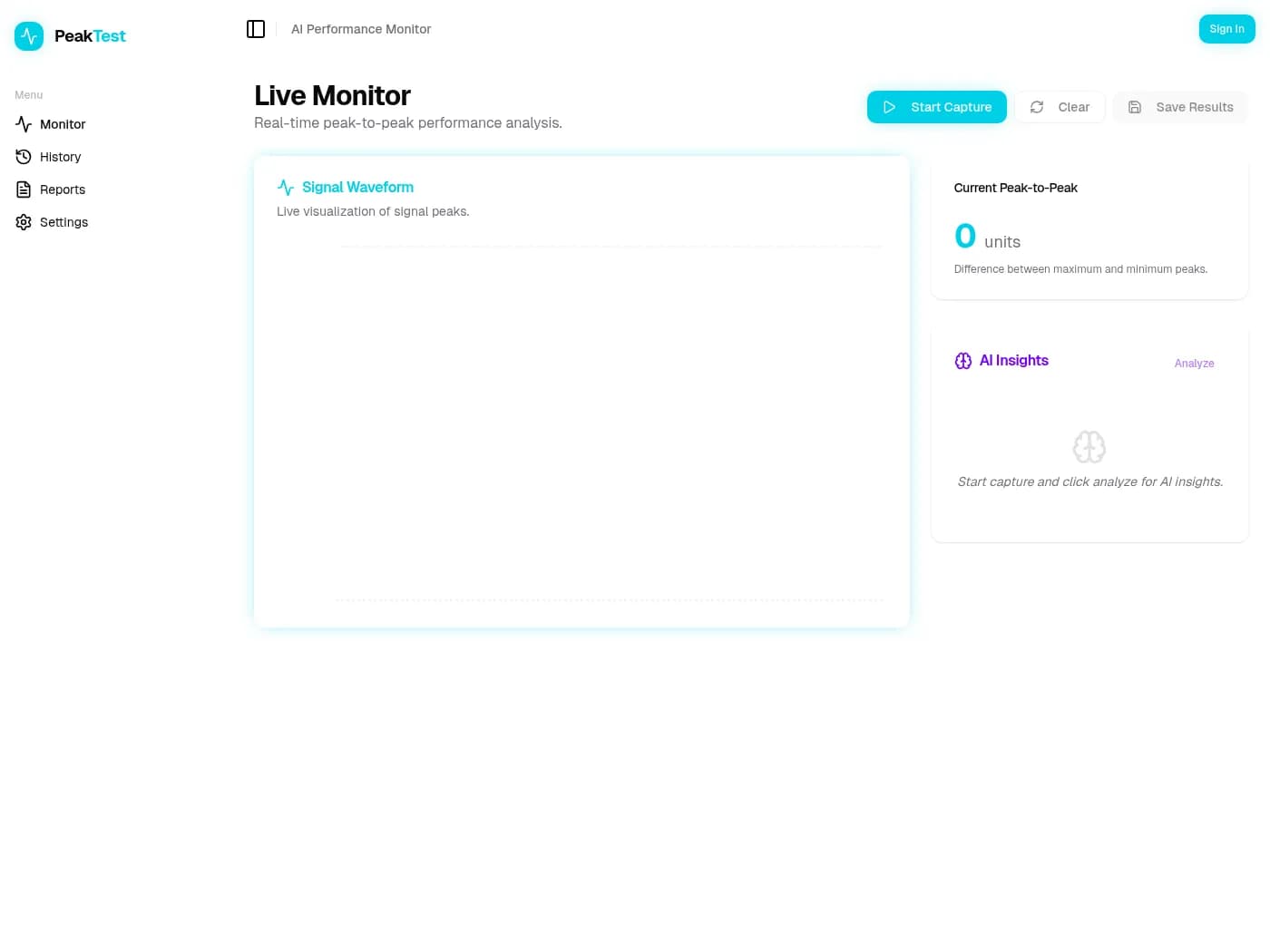 PeakTest AI Monitor