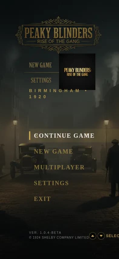 Peaky Blinders Game UI