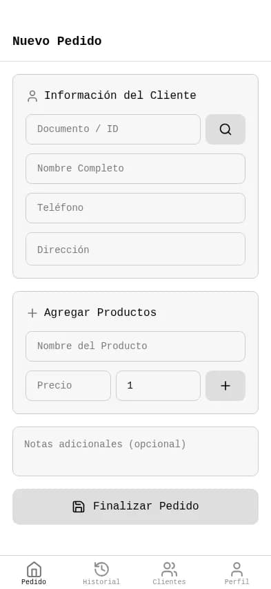Pedidos Fácil Móvil