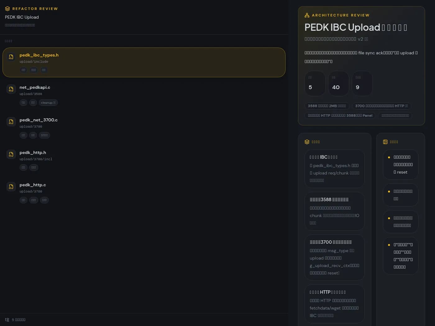 PEDK IBC Upload Refactor
