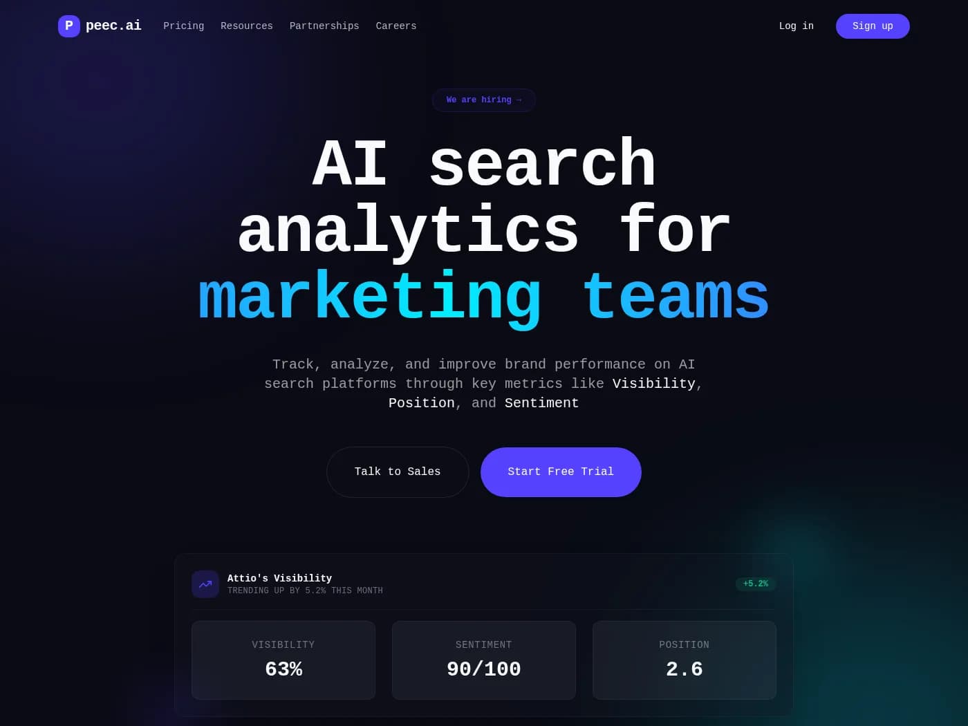 Peec.ai Web Clone