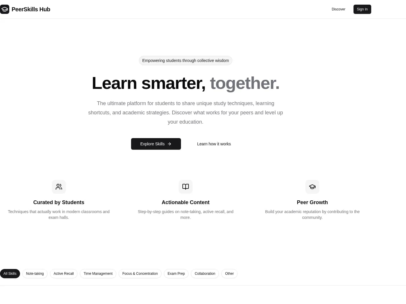 PeerSkills Hub