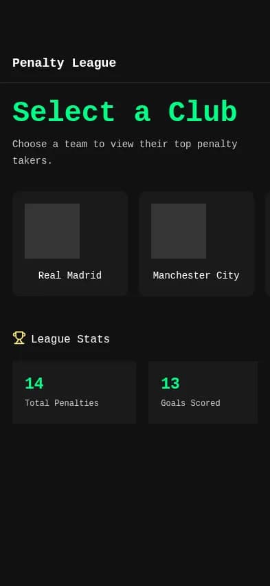 Penalty League Tracker
