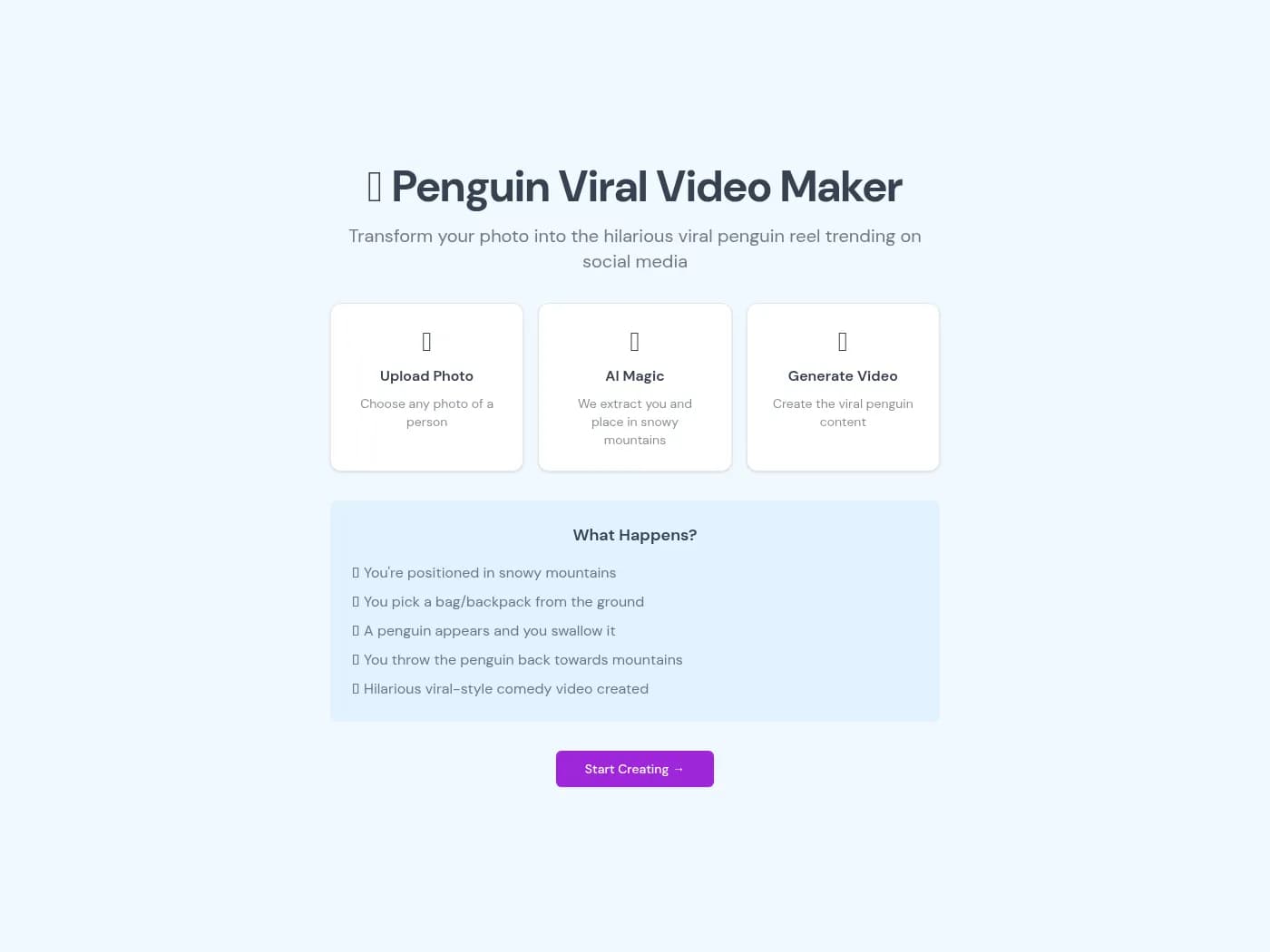 Penguin Viral Video Maker