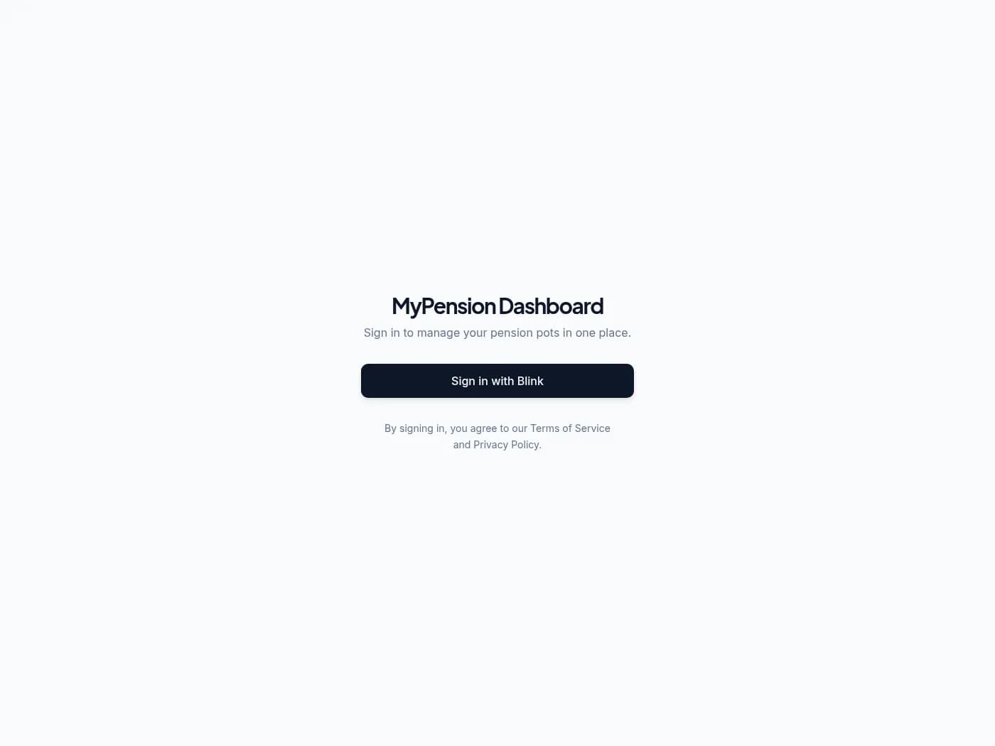 MyPension Dashboard