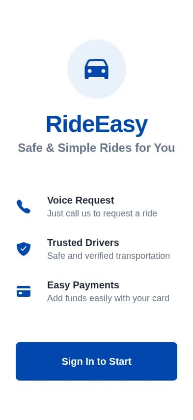 Pensioner Ride App