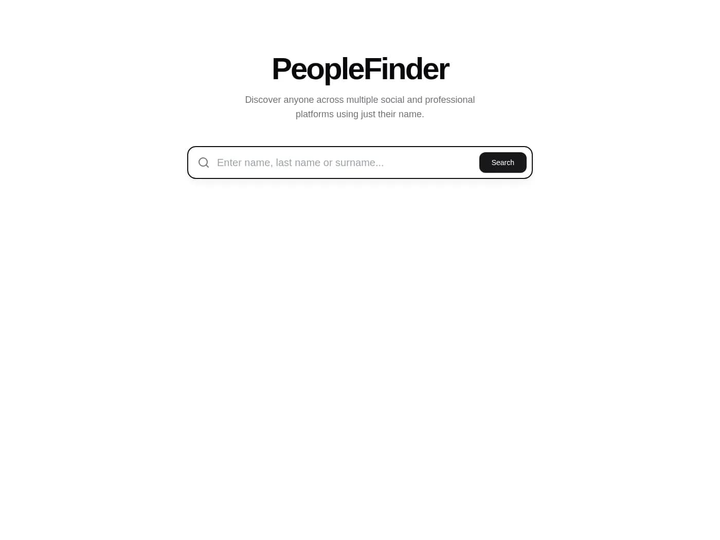 PeopleFinder Web Search