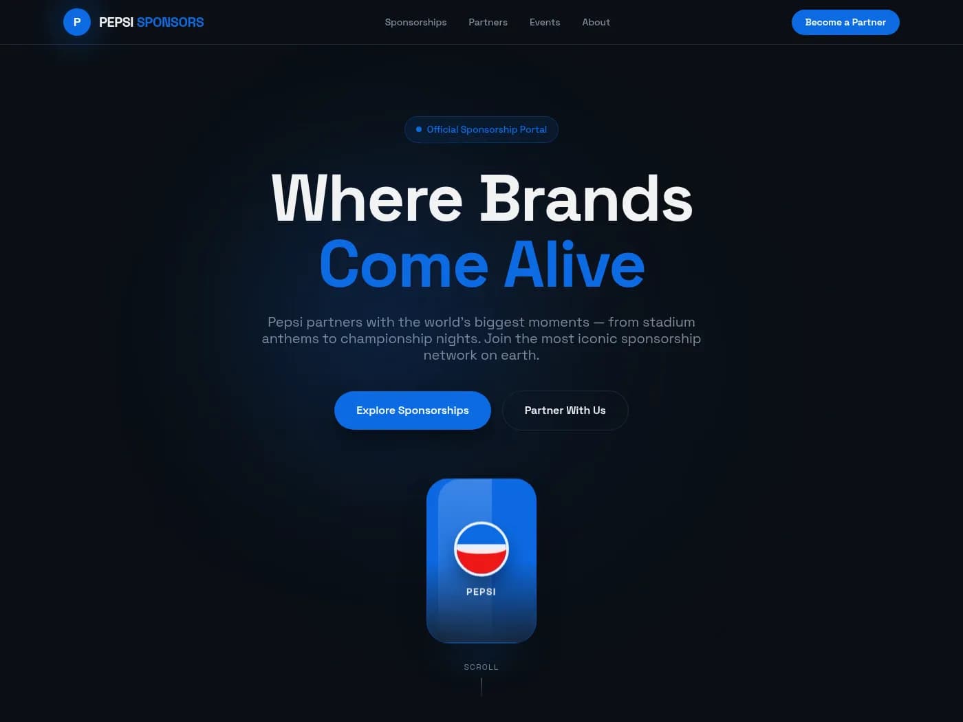 Pepsi Sponsor Portal