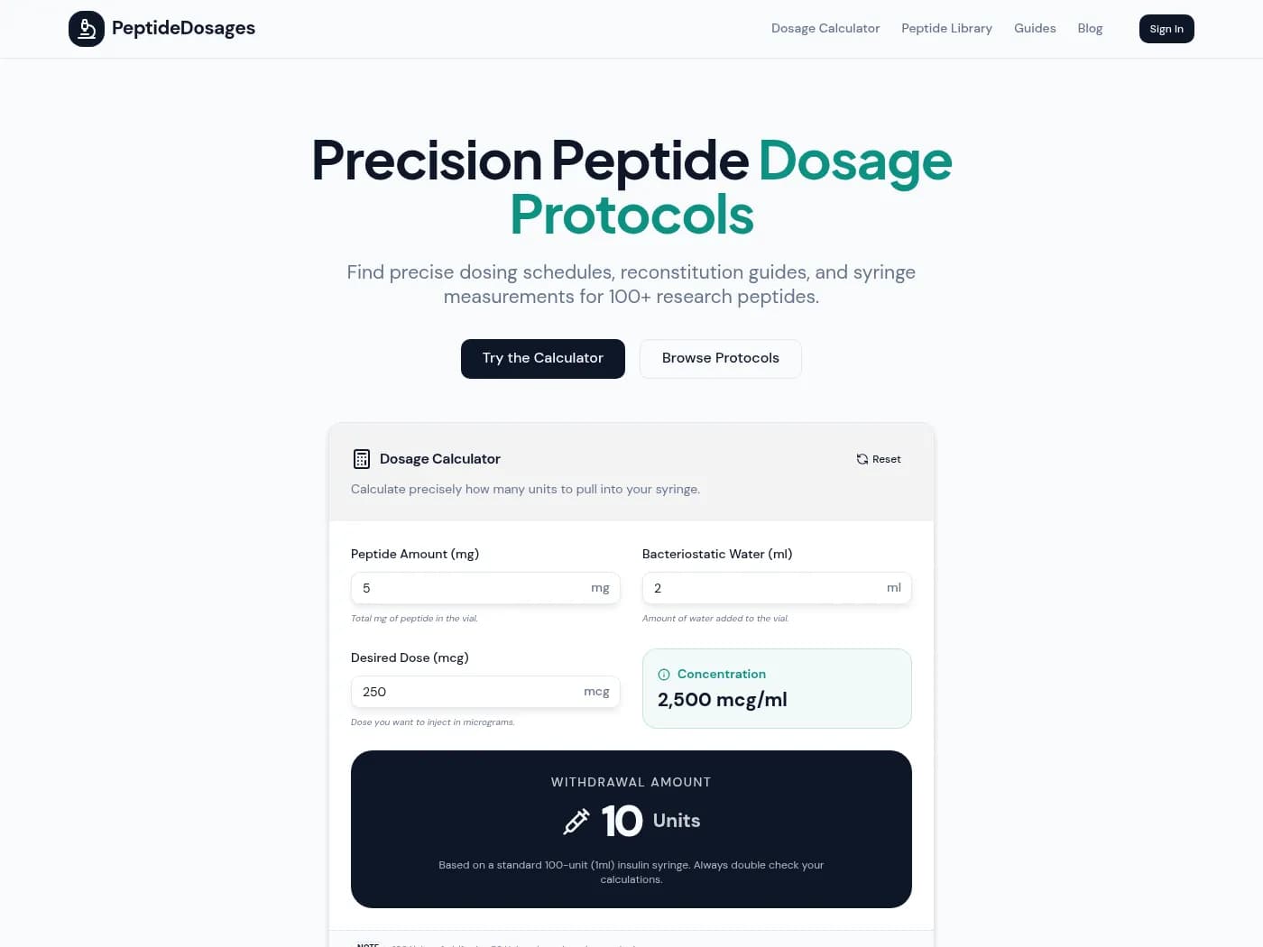 Peptide Dosage Finder