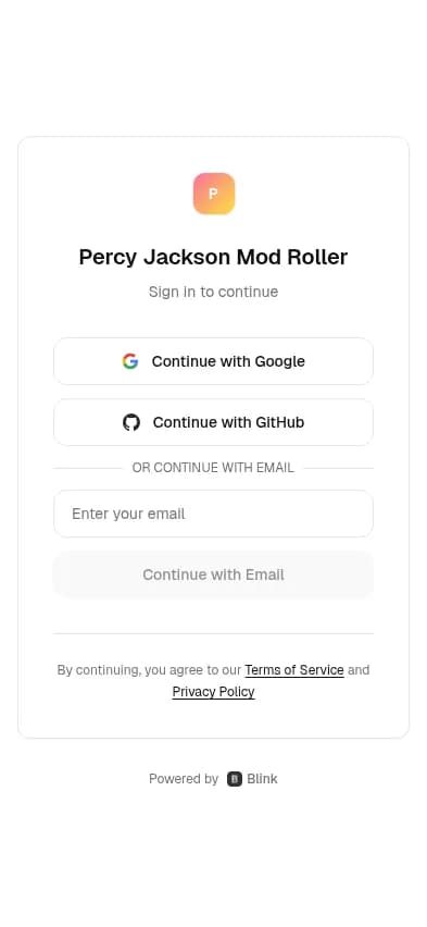 Percy Jackson Mod Roller
