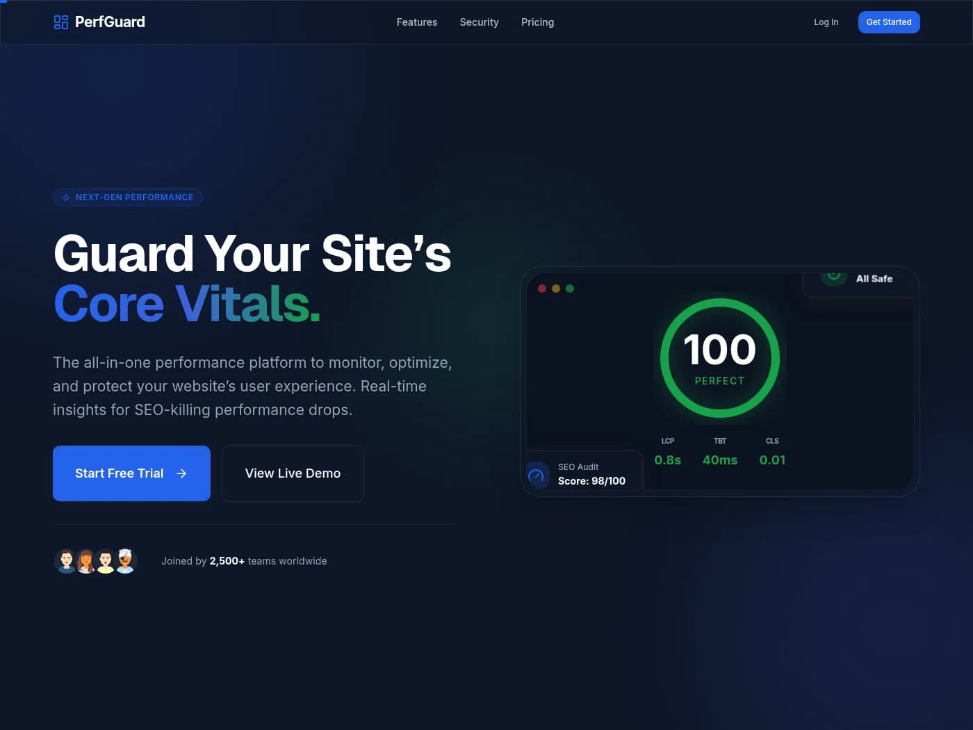 PerfGuard Web Platform
