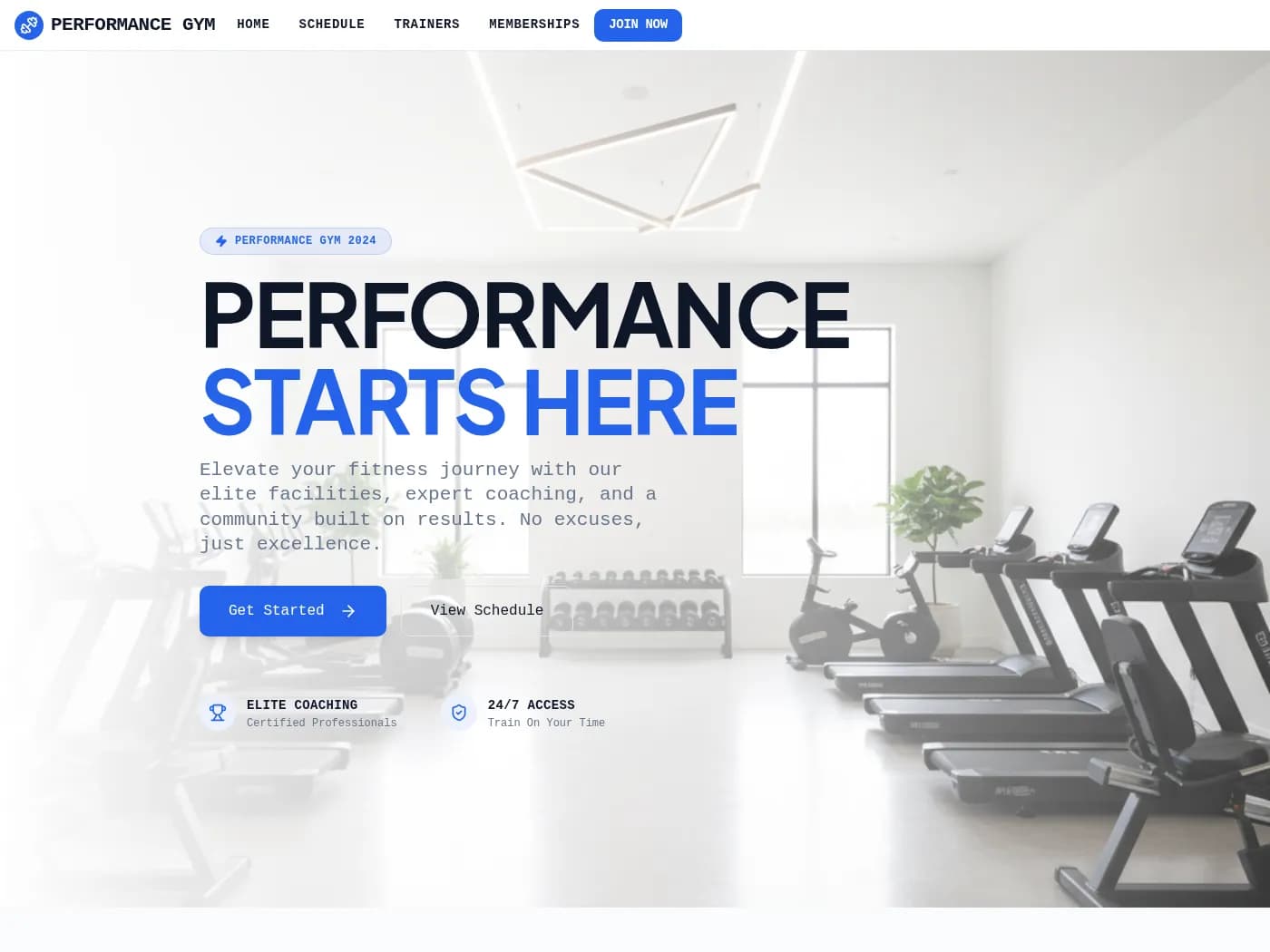 Performance Gym Web
