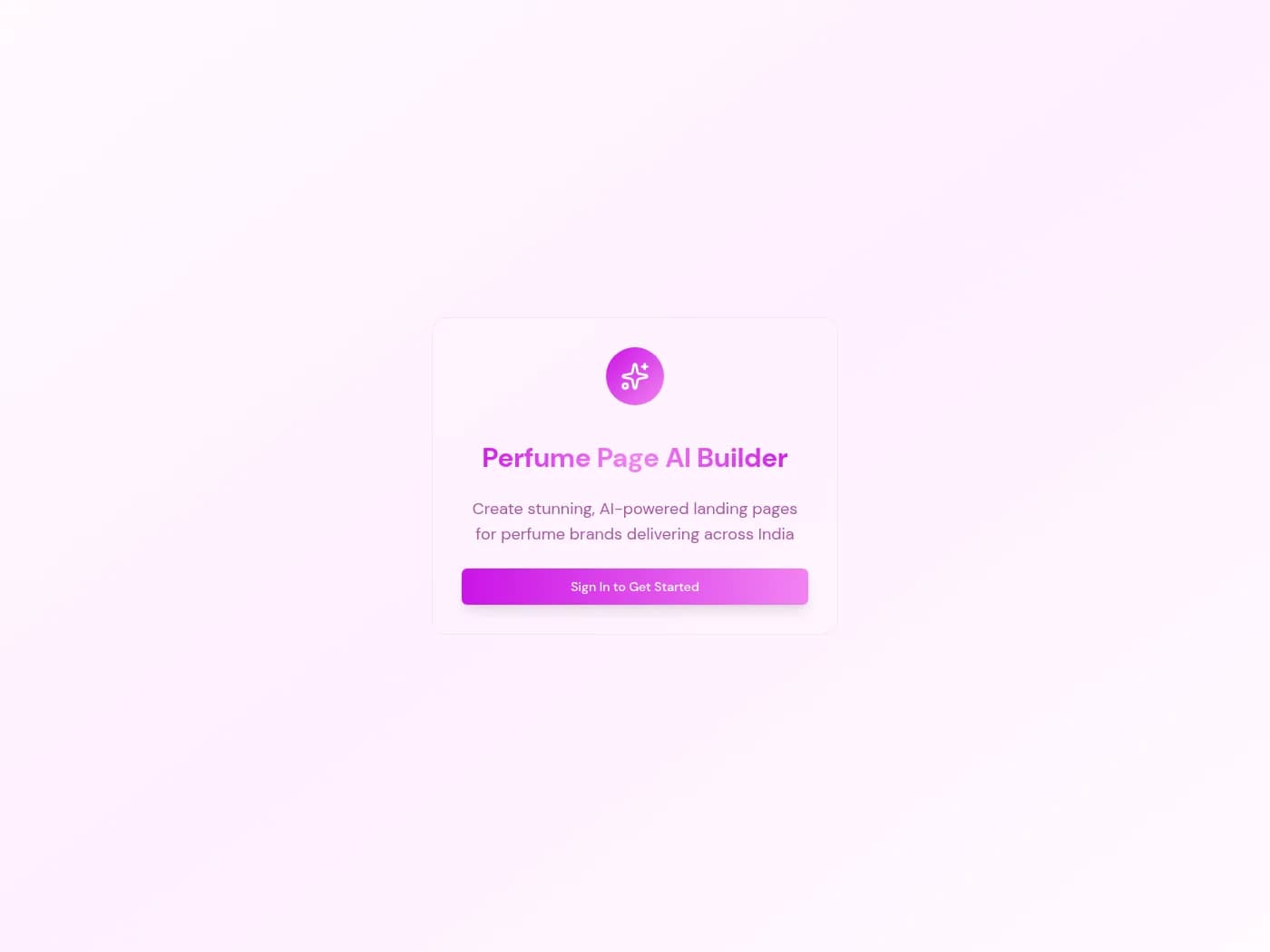 Perfume Page AI Builder
