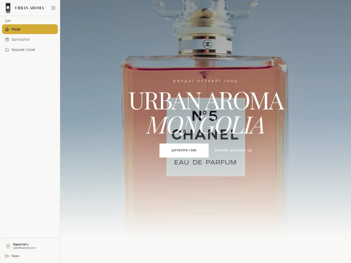 Perfume Showcase Site