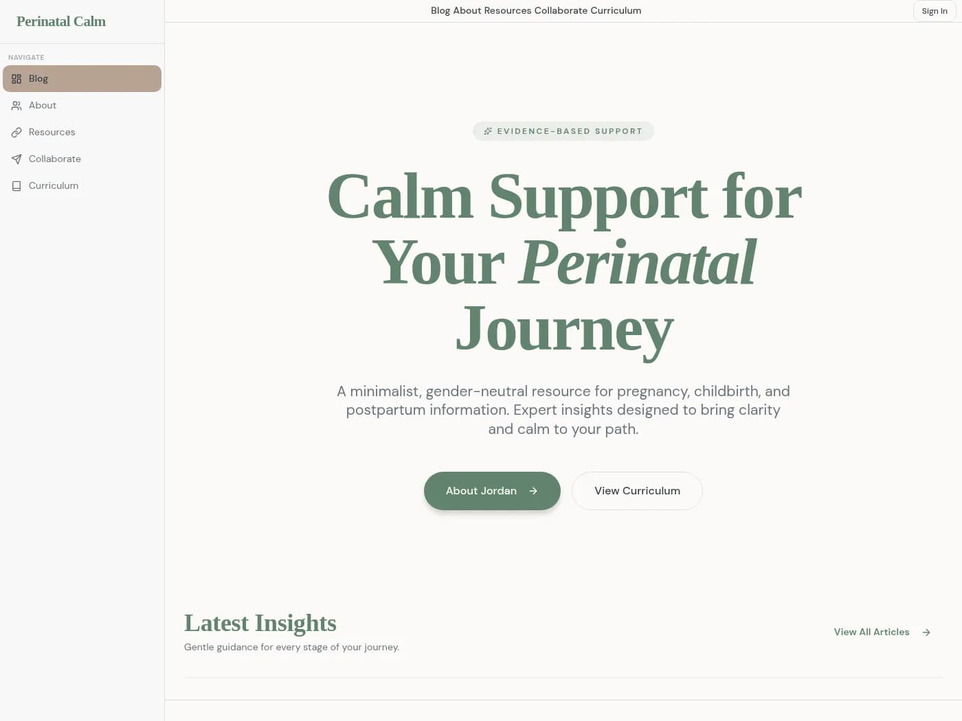 Perinatal Calm Blog