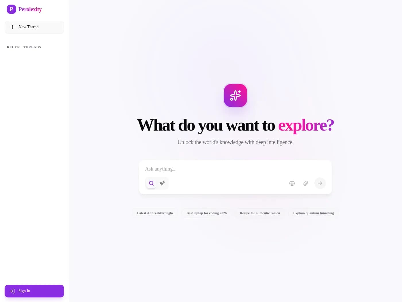 Perolexity Clone