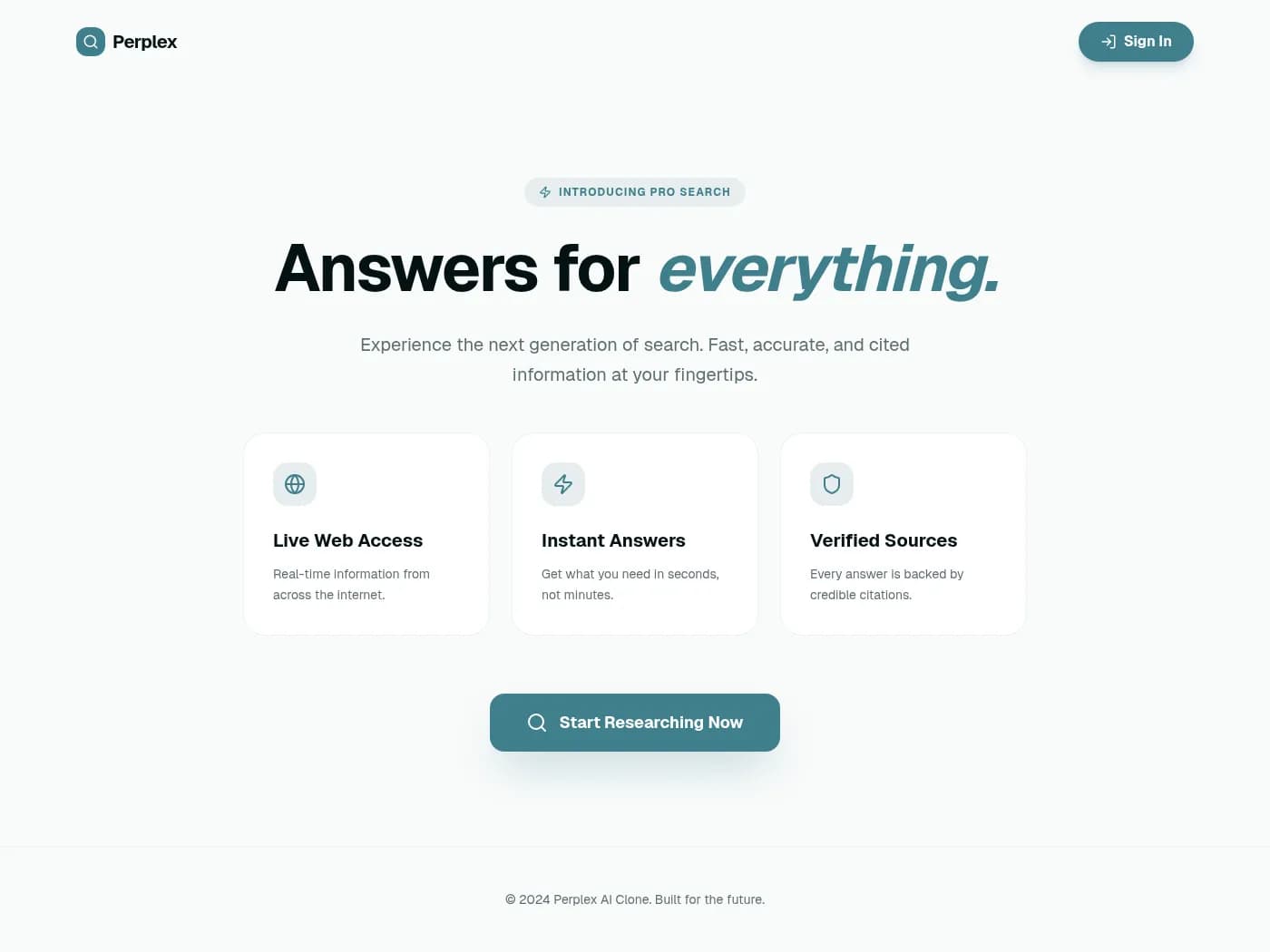Perplexity AI Clone