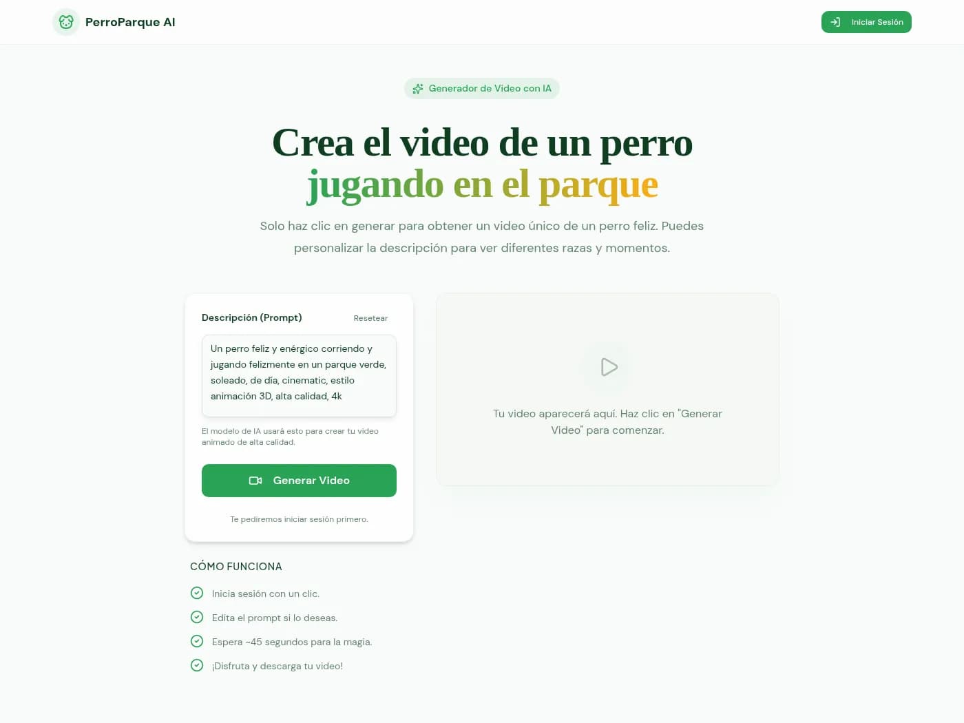 Perro en el Parque Video