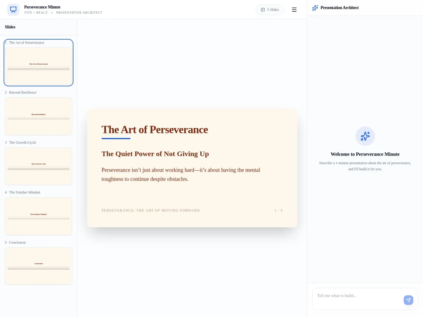 Perseverance Minute