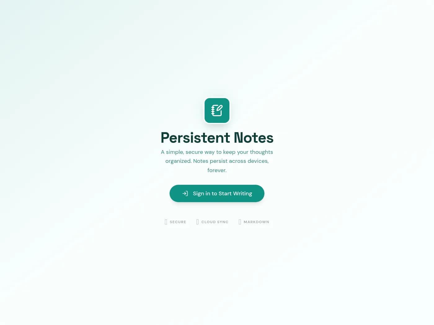 Persistent HTML Note App