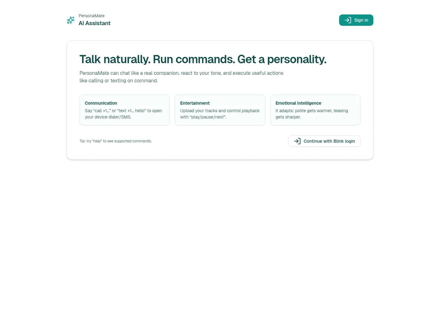 PersonaMate AI Assistant