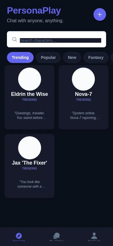 PersonaPlay AI Chat
