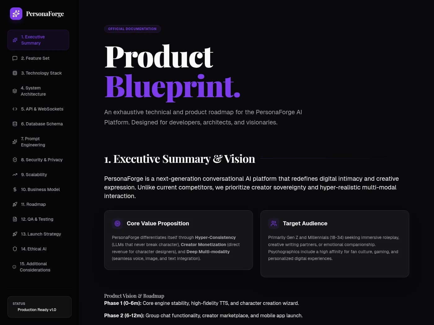 PersonaForge AI Platform