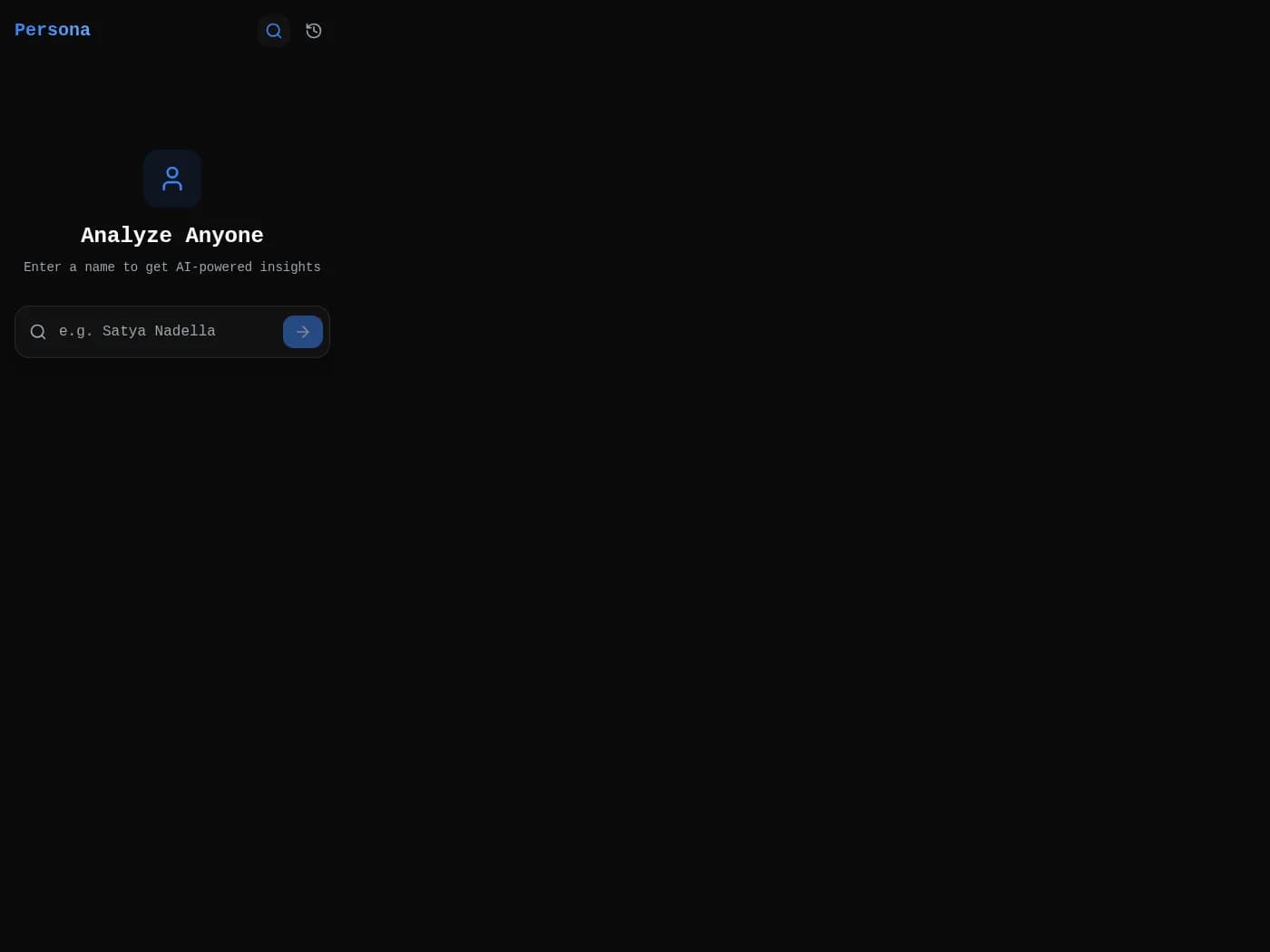 Persona Analyzer Extension