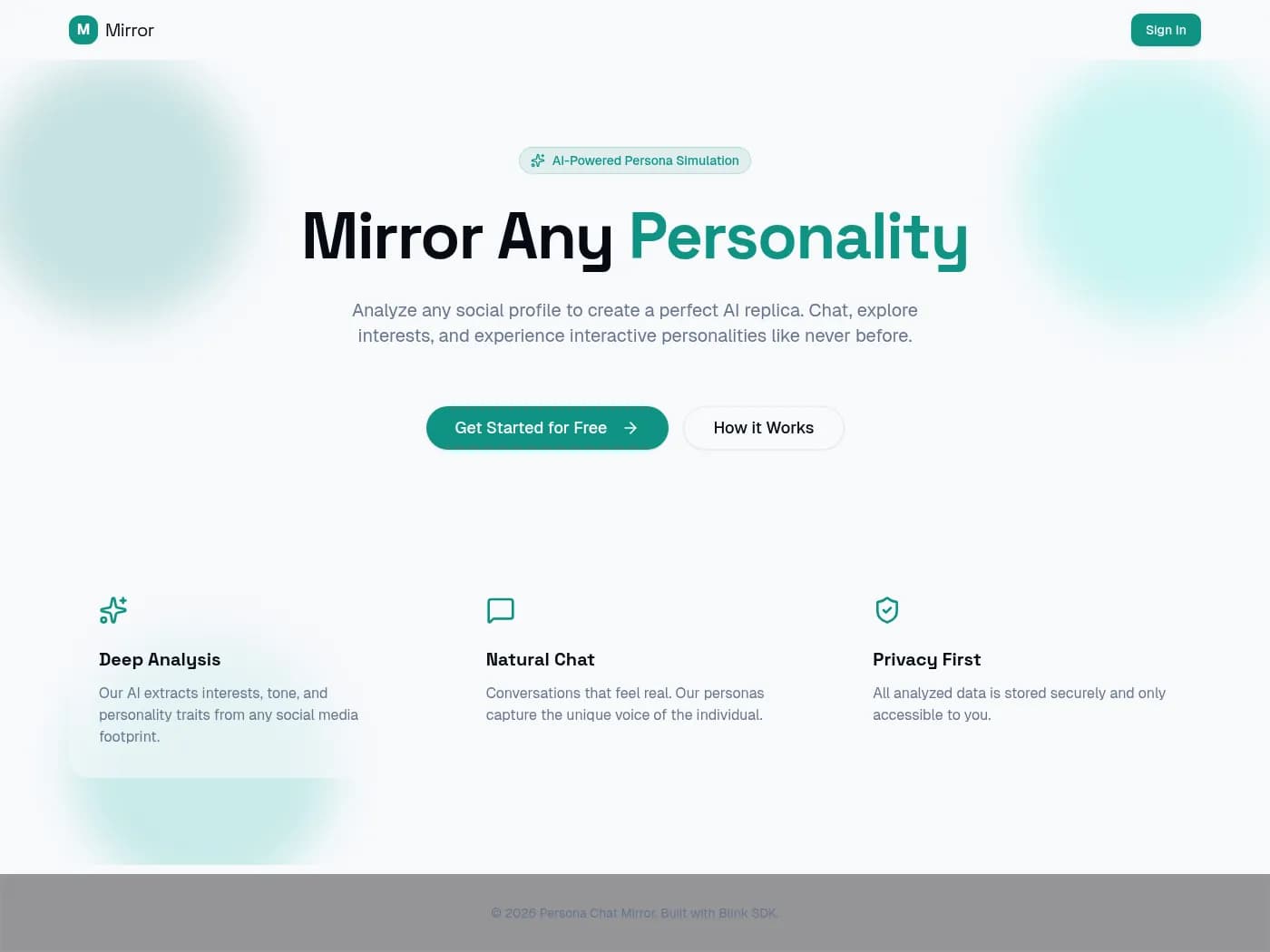 Persona Chat Mirror