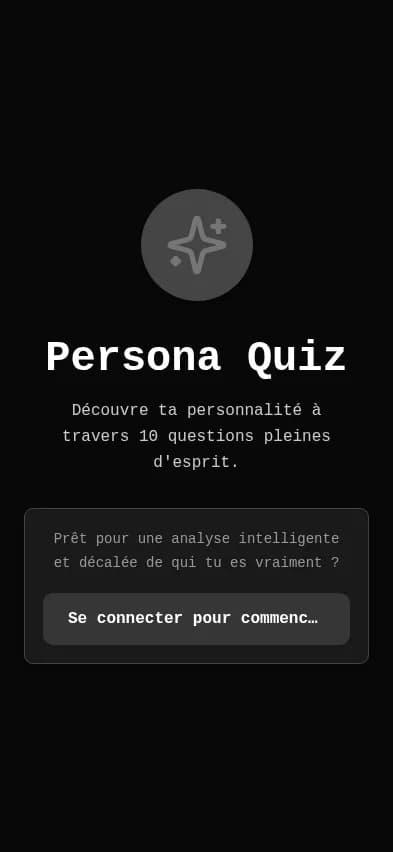 Persona Quiz App