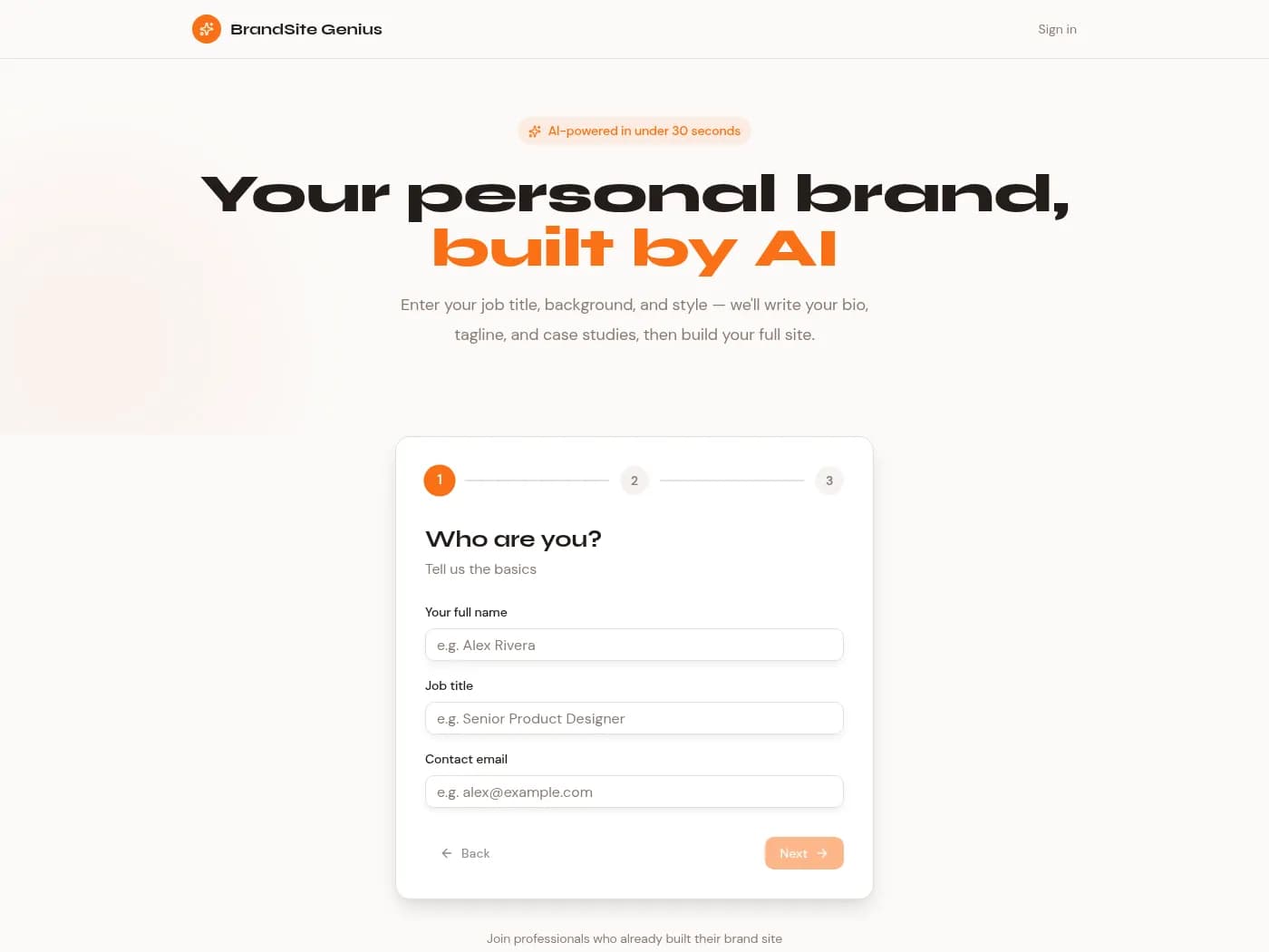 BrandSite Genius