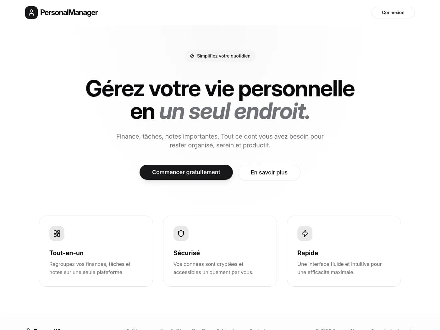 Personal Manager Web