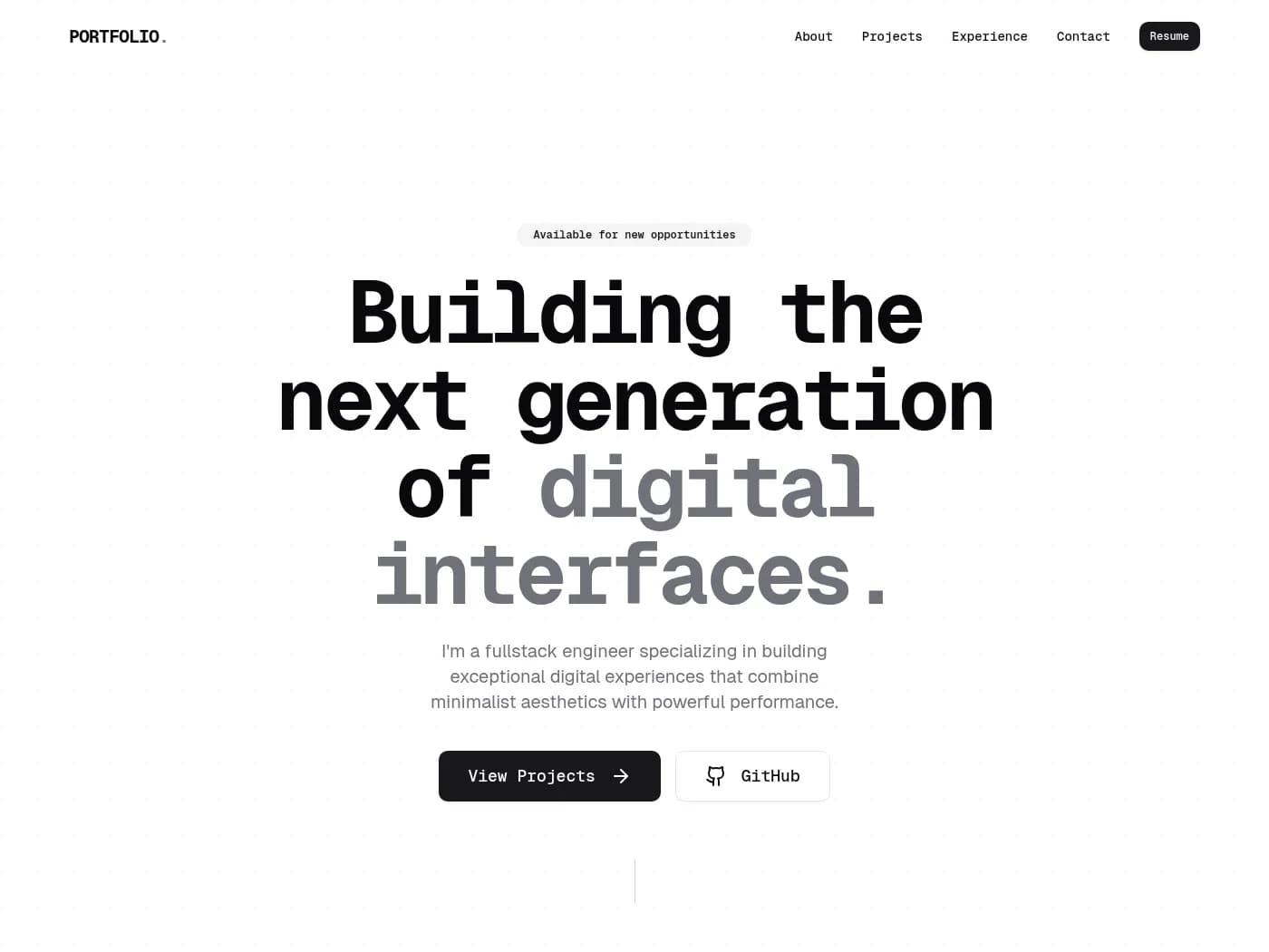 Personal Promo Site