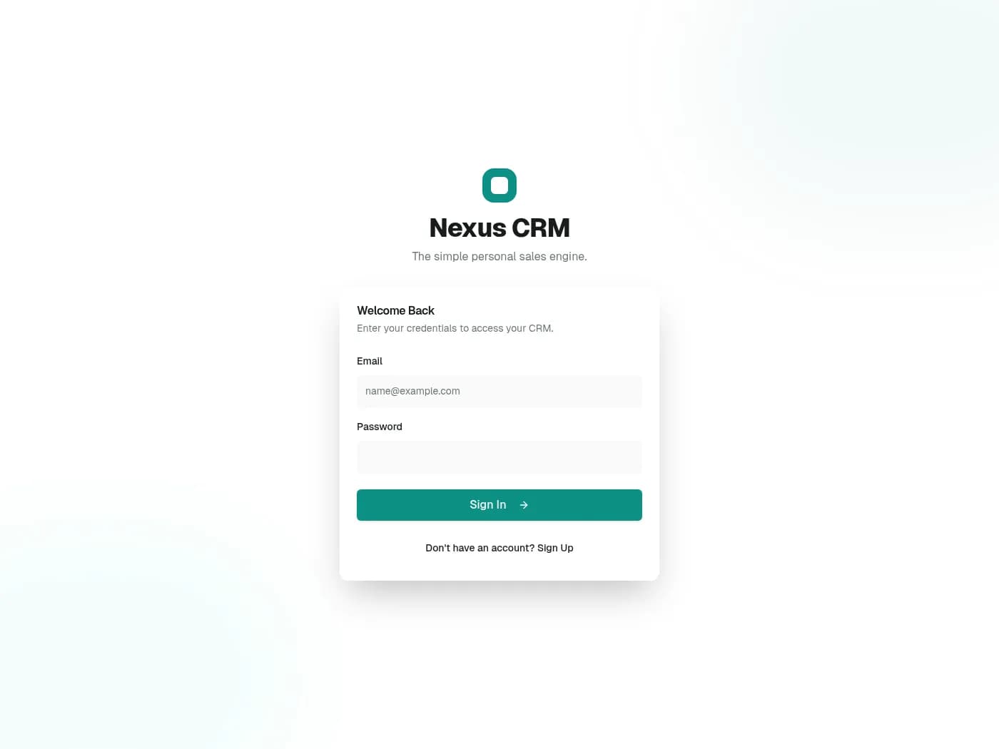 Personal Sales CRM