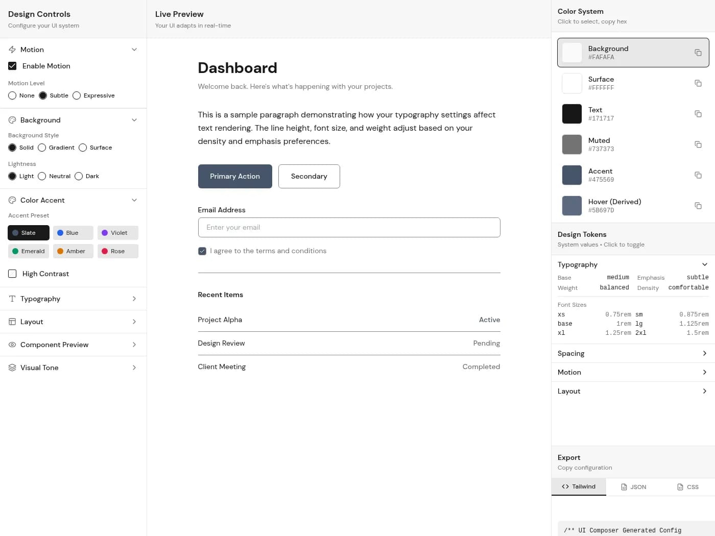 Personal UI Composer