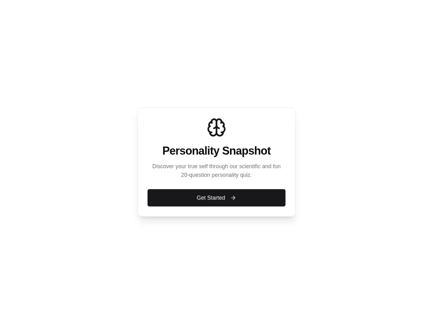 Personality Snapshot Quiz