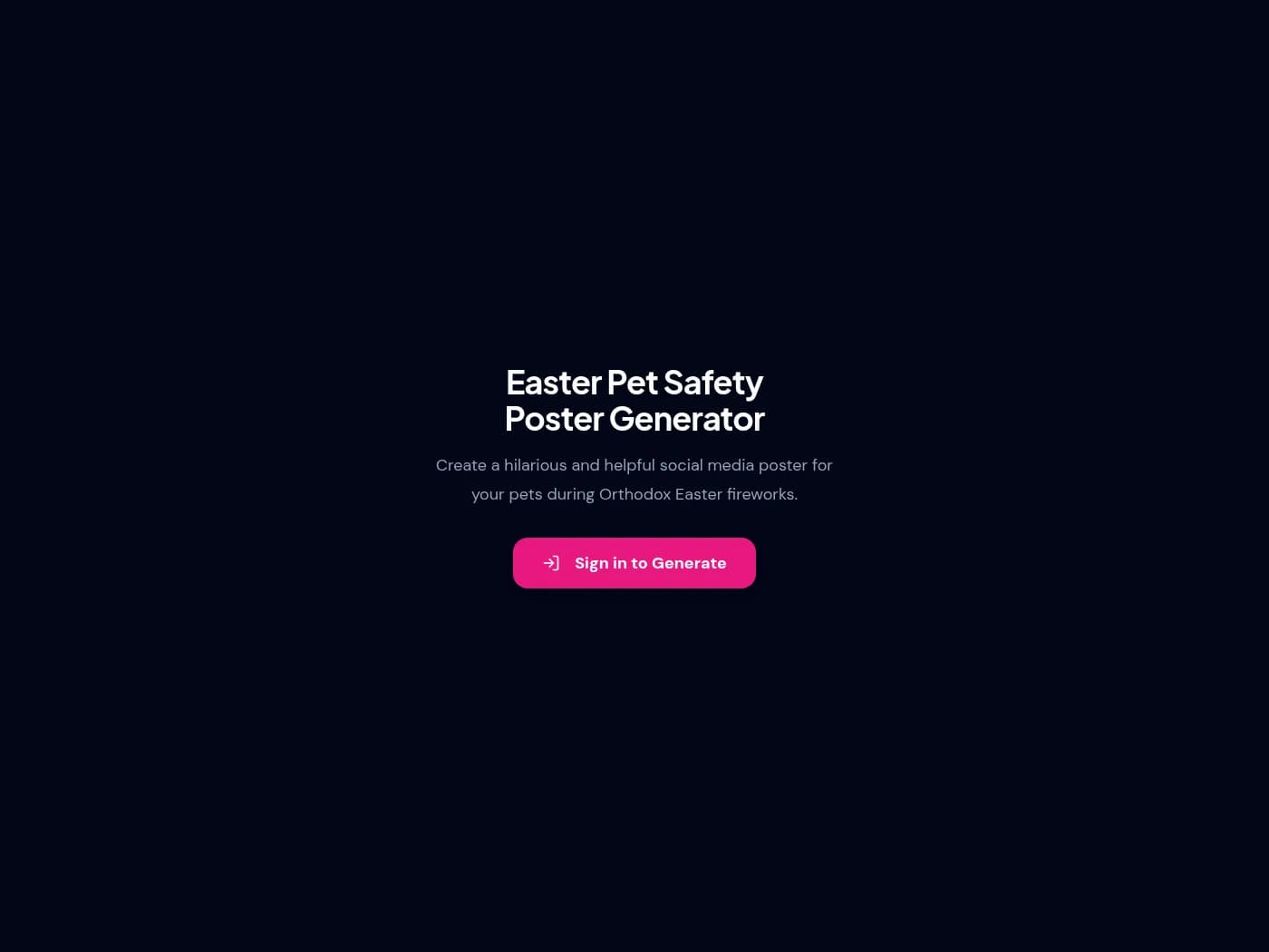 Easter Pet Safety Poster