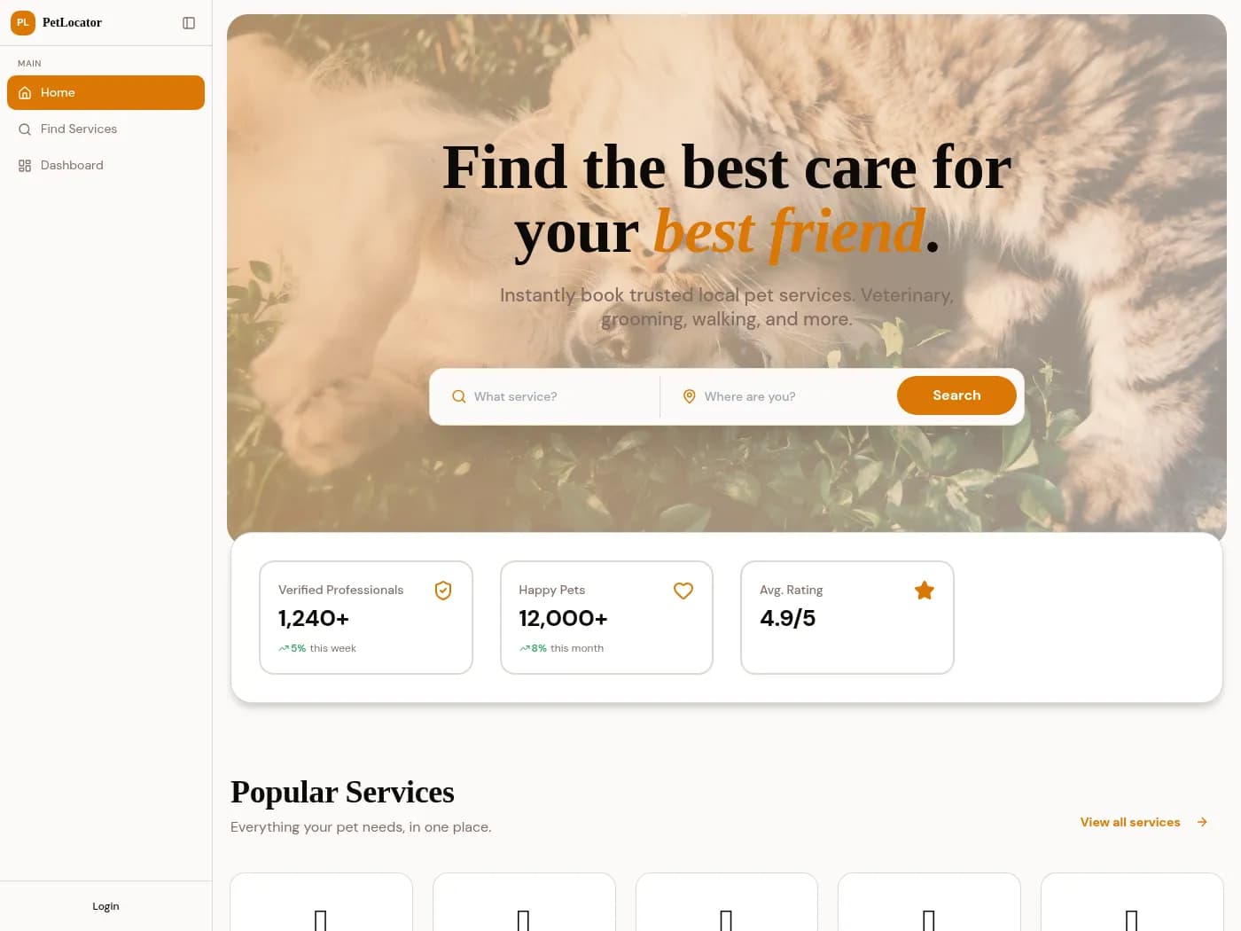 Pet Service Locator