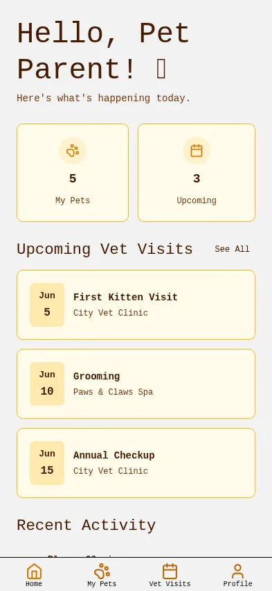 Pet Wellness Tracker