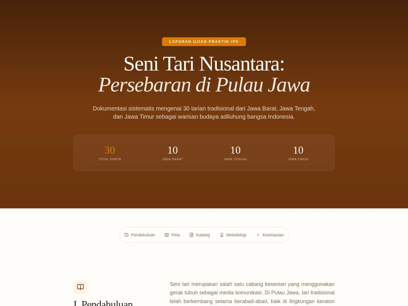 Laporan Peta Tari Jawa