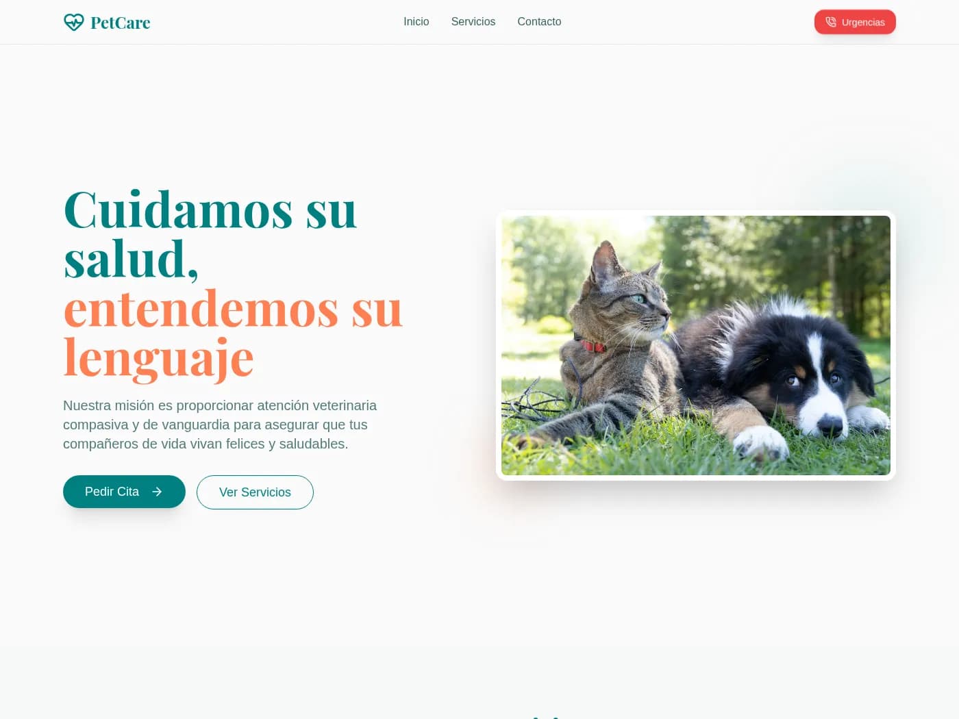 PetCare Landing Page