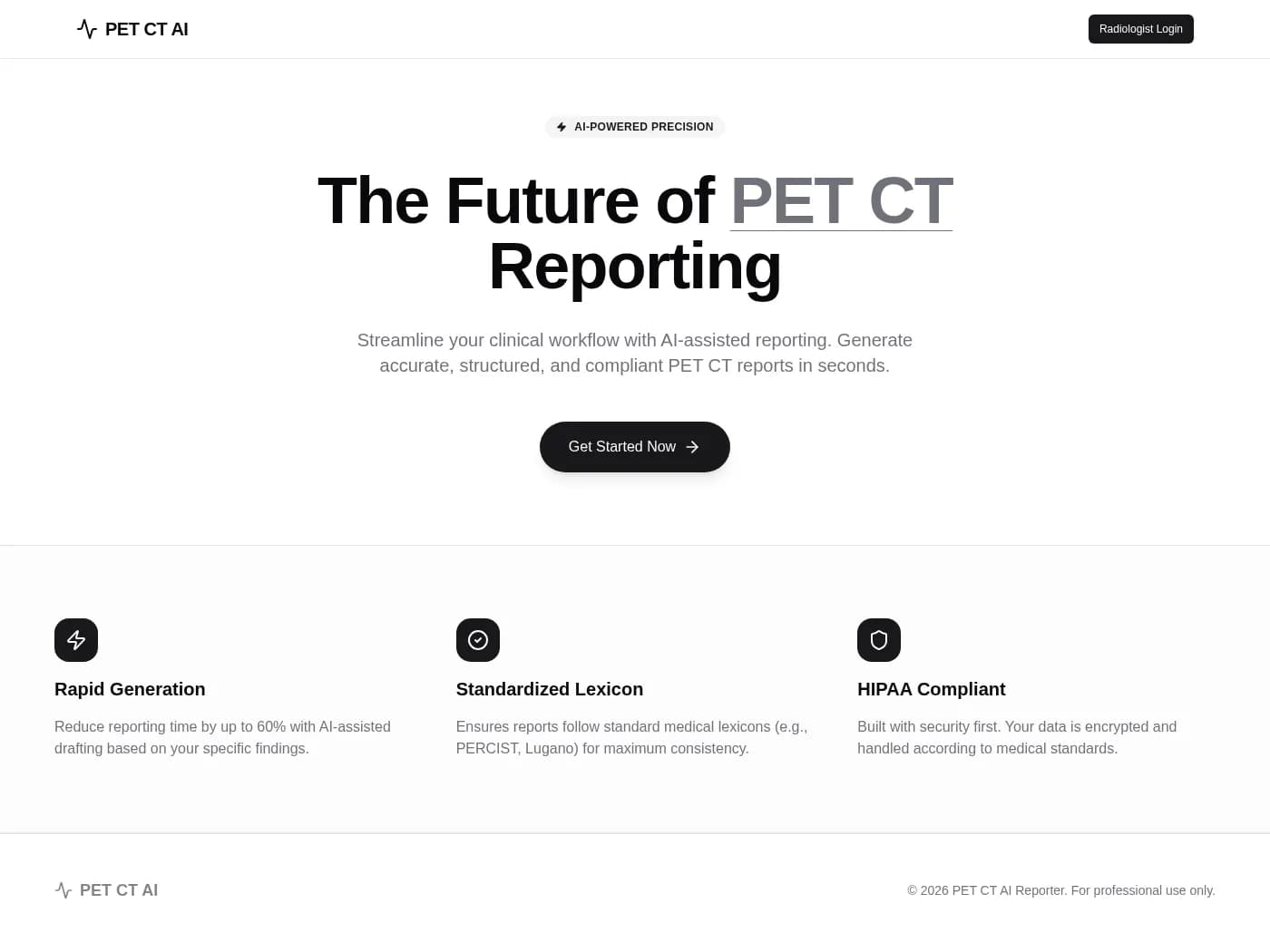 PET CT AI Reporter