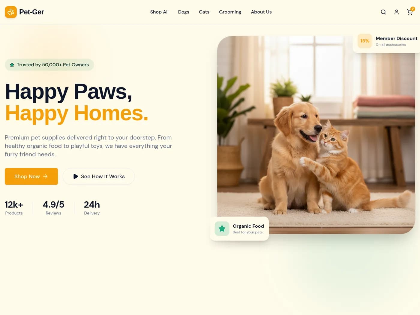 Pet-Ger Landing Page