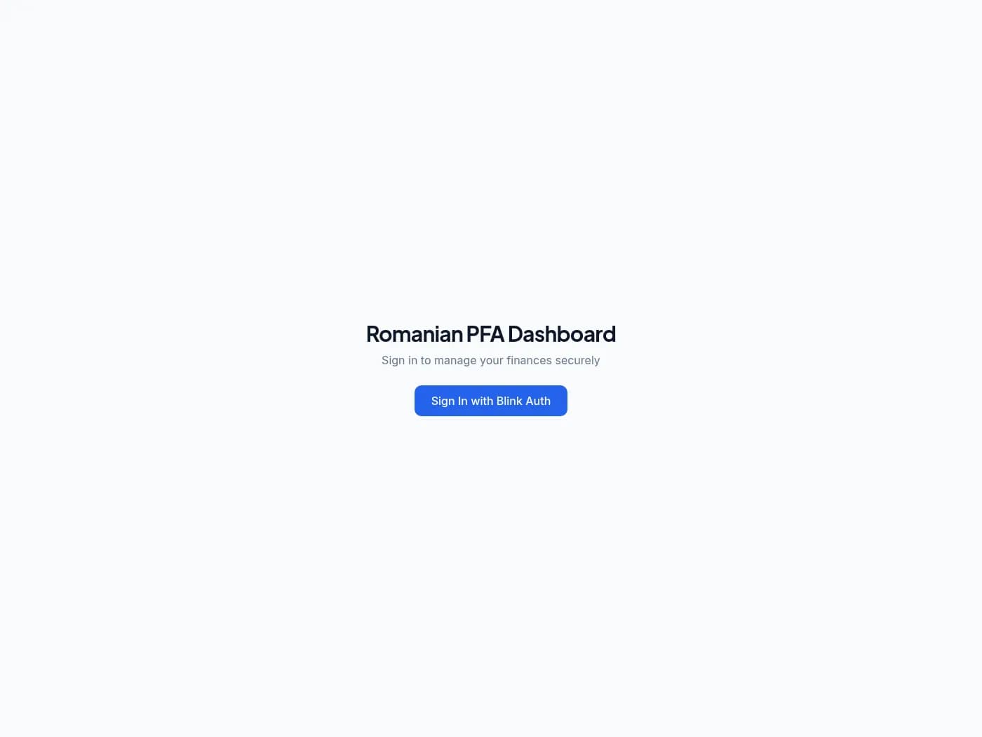 Romanian PFA Finance Dashboard
