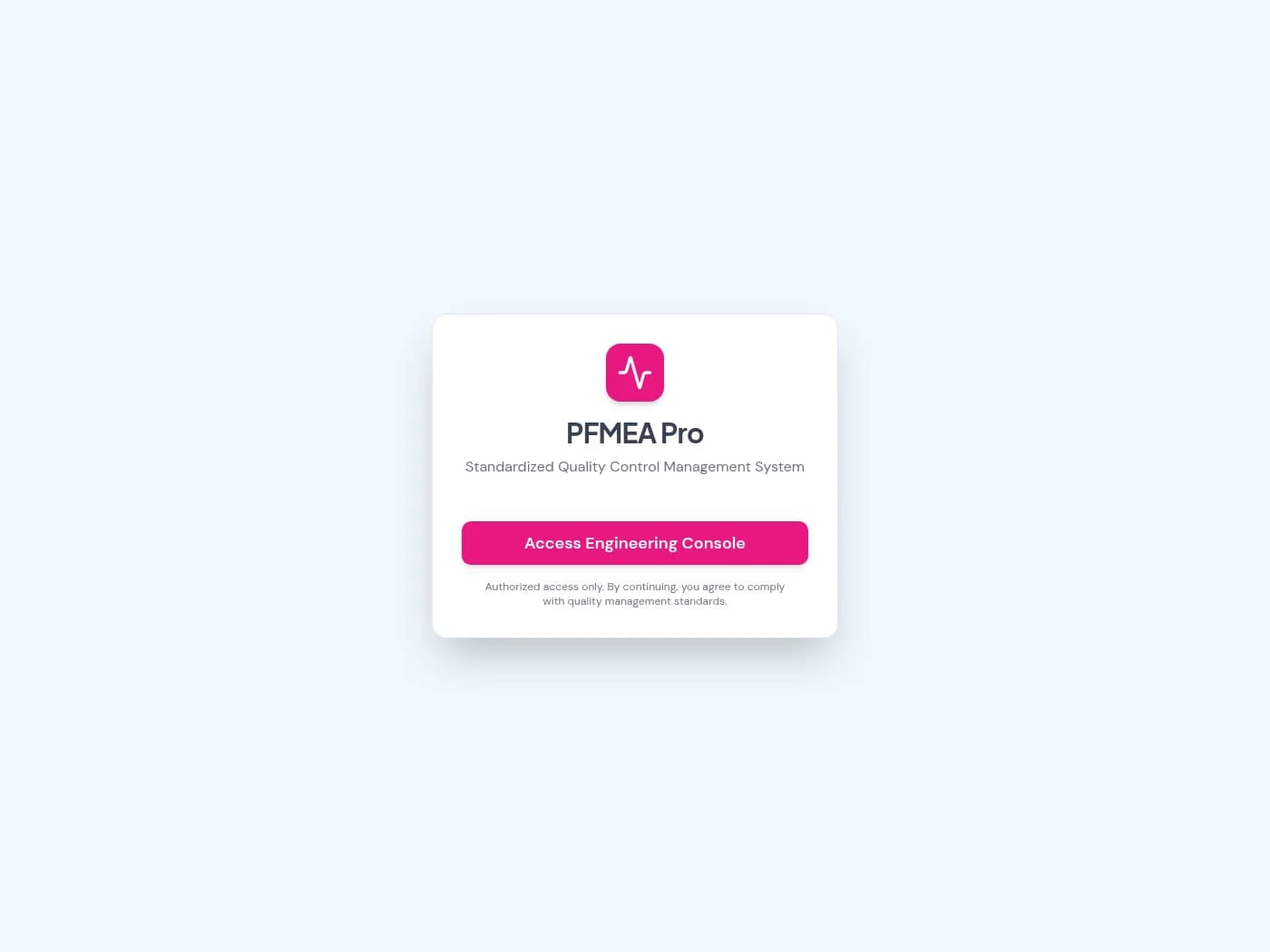 PFMEA Control App